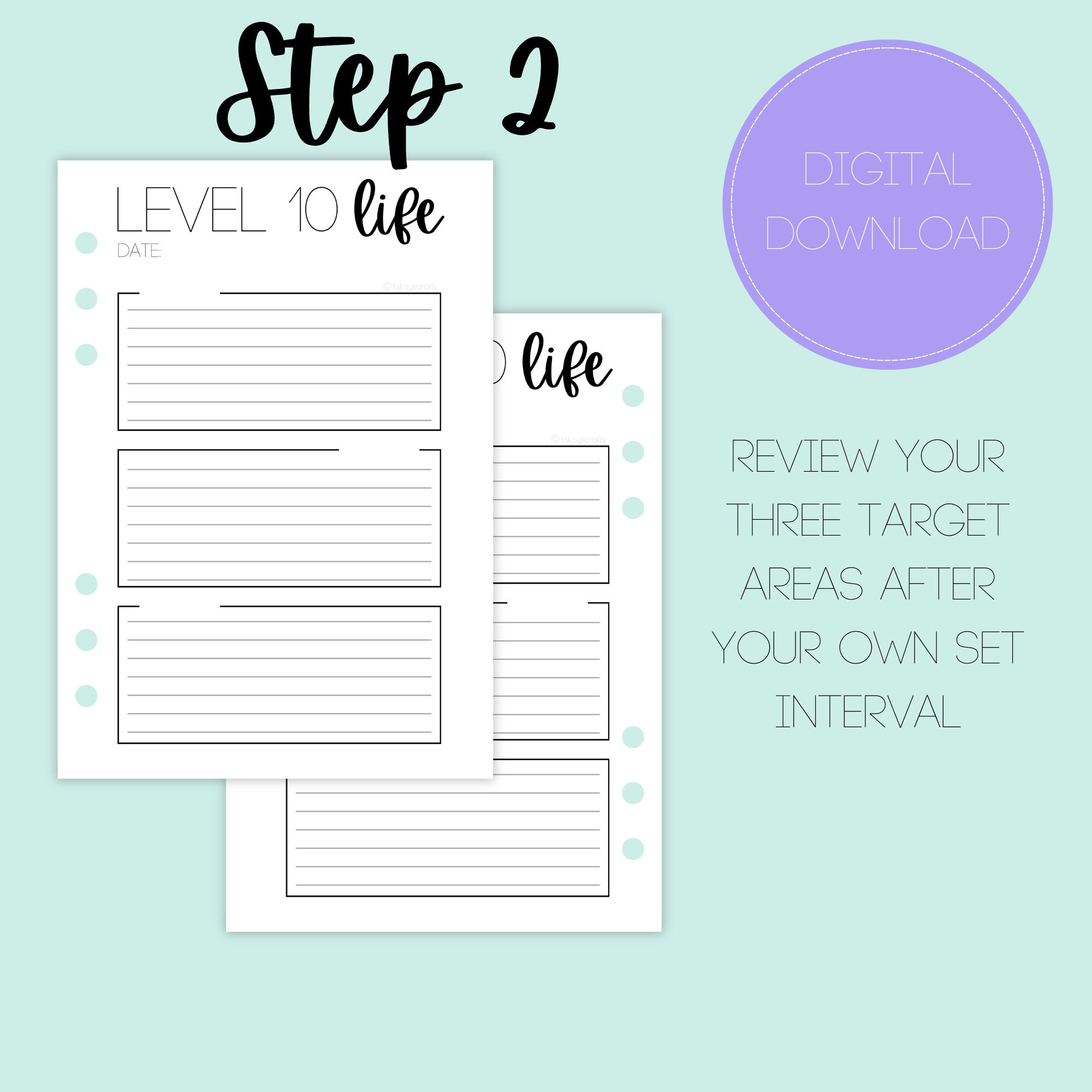 A5 Level 10 Life Planner Printables | Bullet Journal | Happy Planner ...
