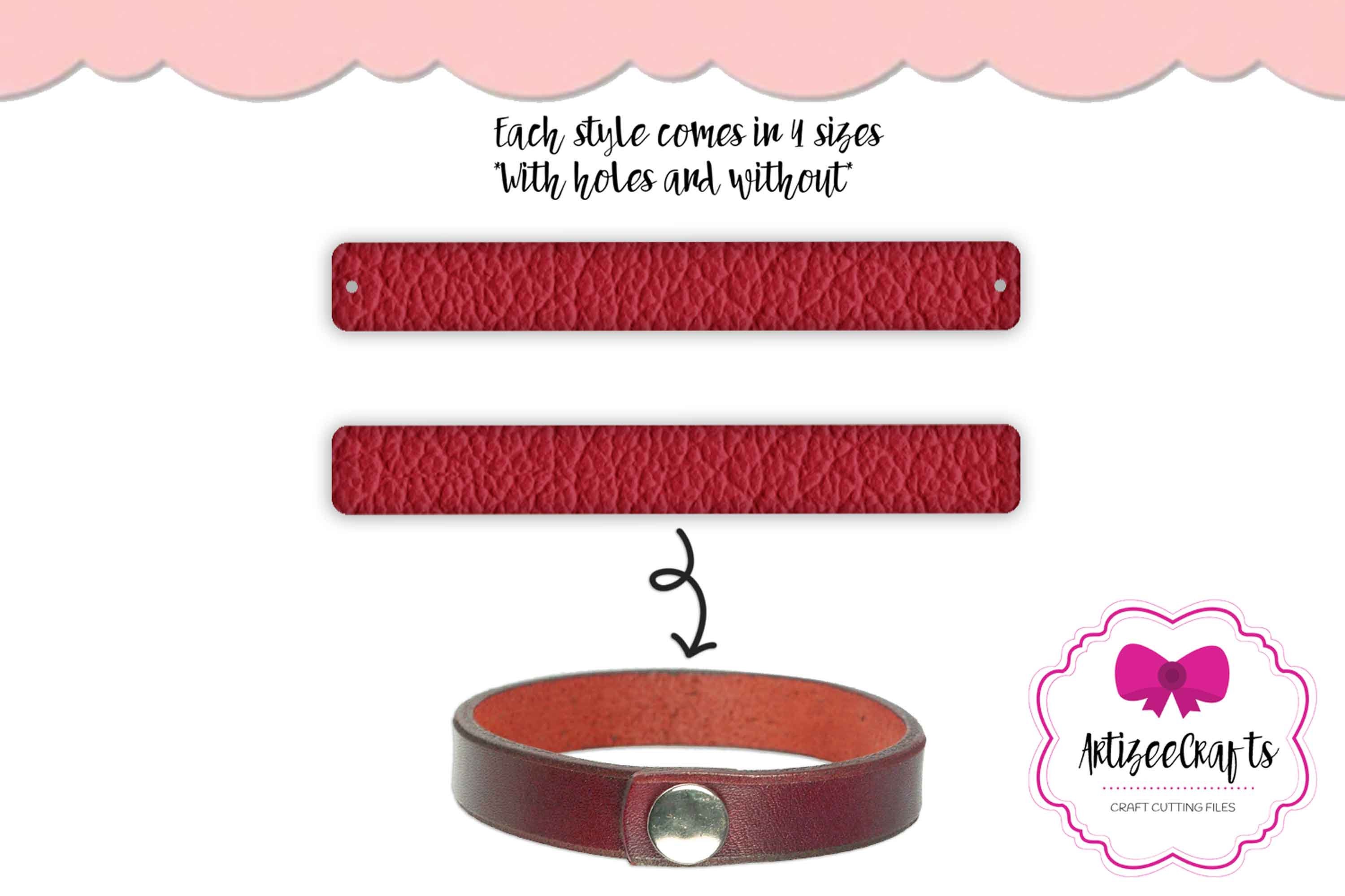 Cuff Bracelet SVG Faux Leather Bracelet Templates - Etsy UK