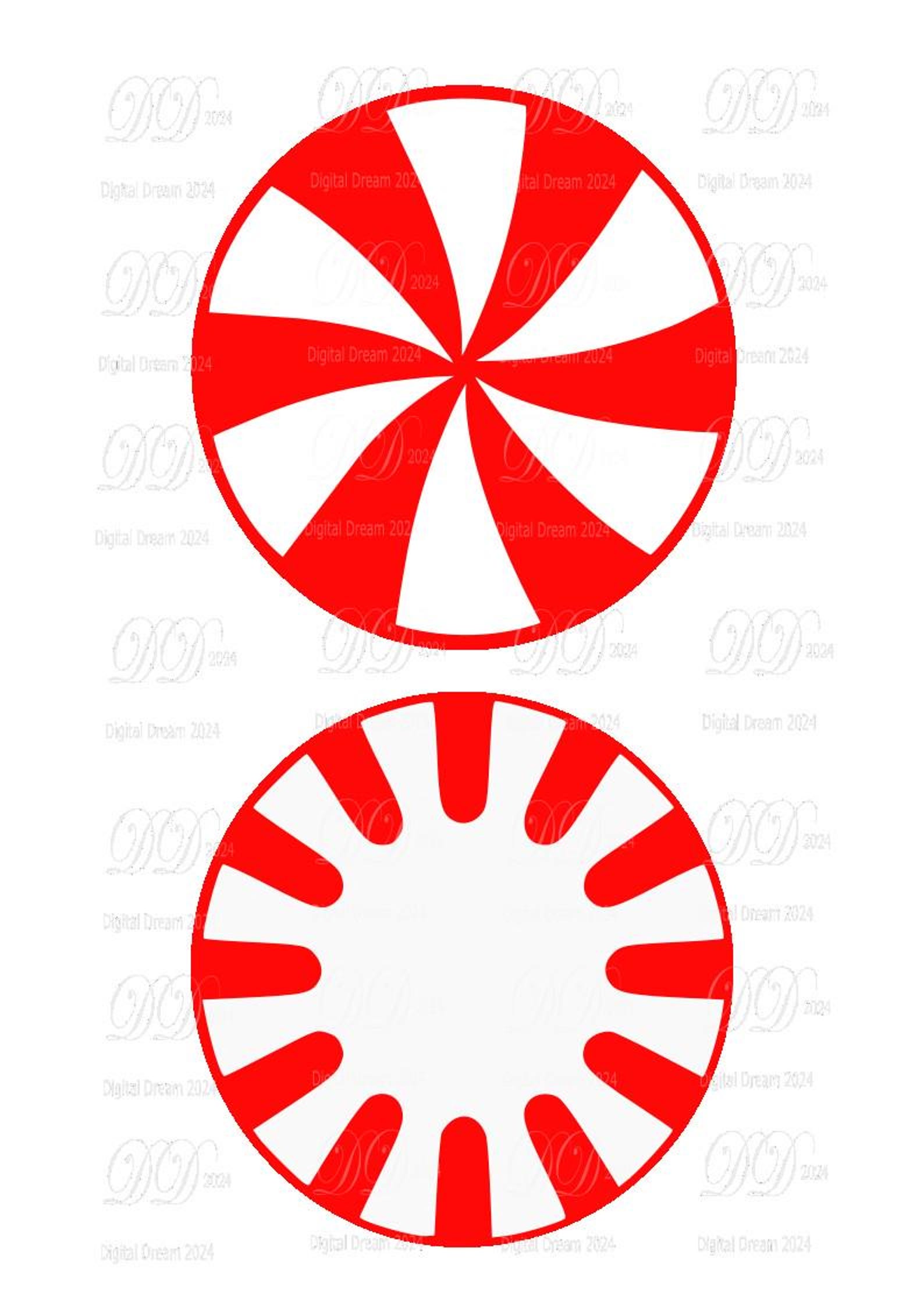 2 Peppermint Candy Images Christmas Design, Printable, Clipart, Festive ...