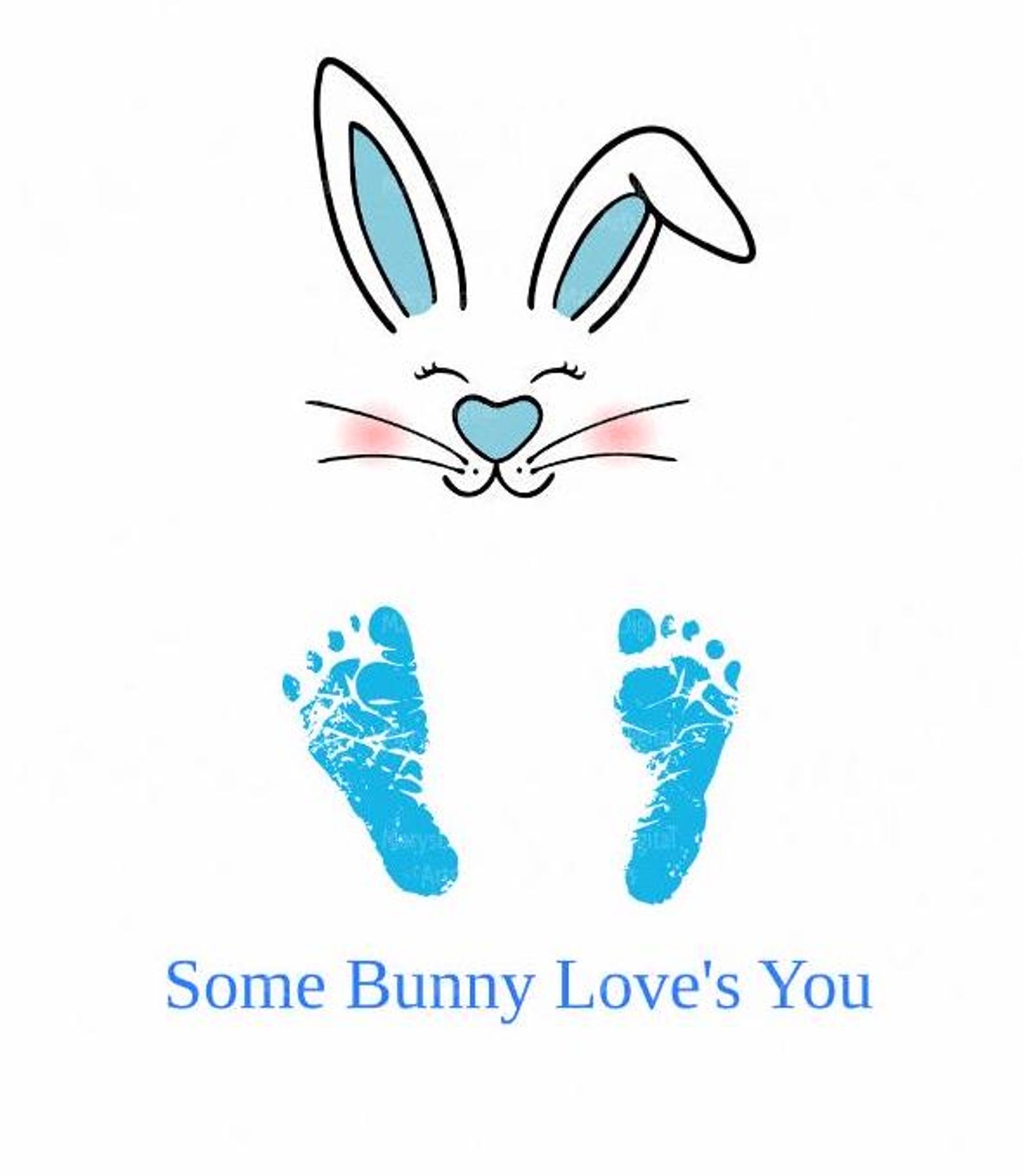 Some-bunny Loves You" Easter Printable, Kids' Footprint Keepsake ...