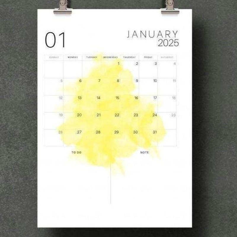 Watercolor Calendar - Etsy