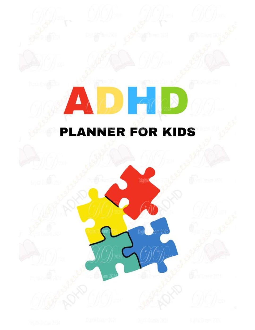 ADHD Planner for Kids, Digital Download. Printable PNG File - Etsy