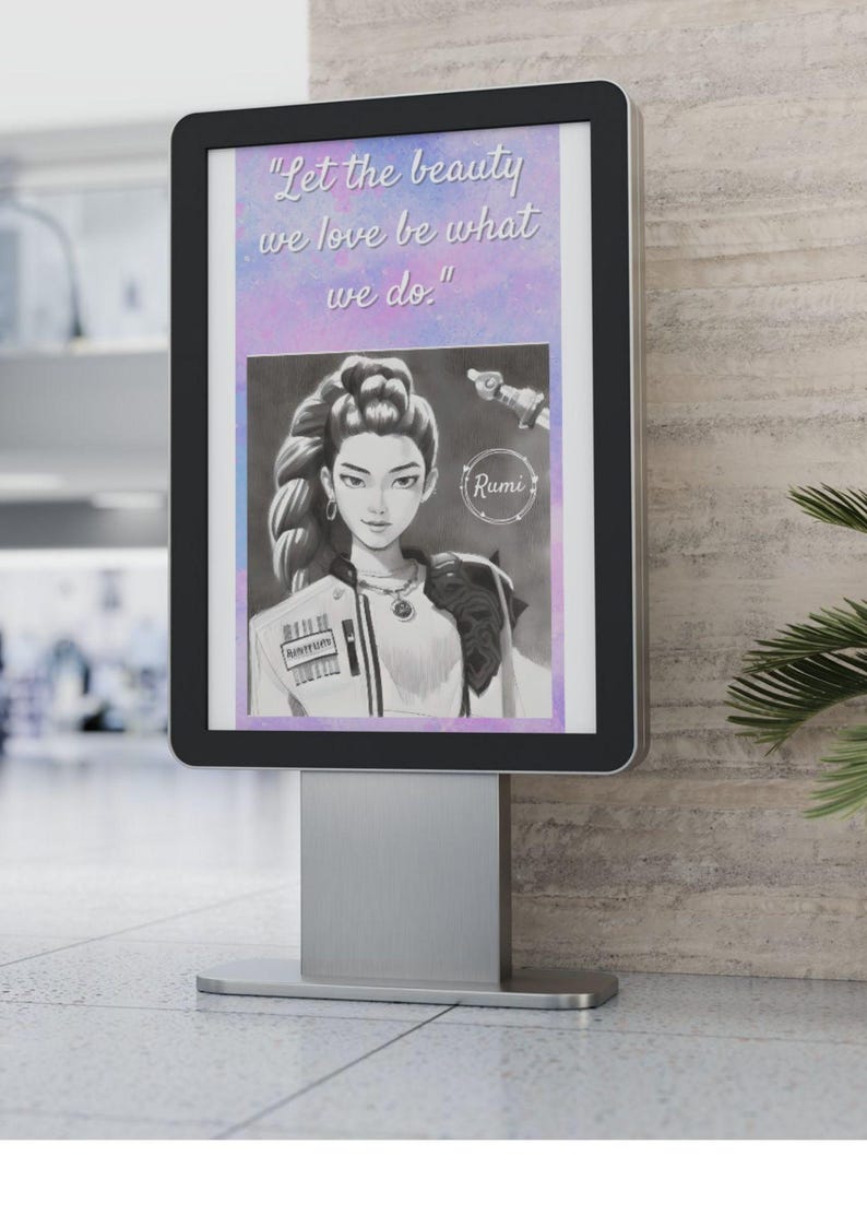 Huntrix K-pop Demon Hunters Rumi | Ai Digital Sketch Art Print | PNG ...