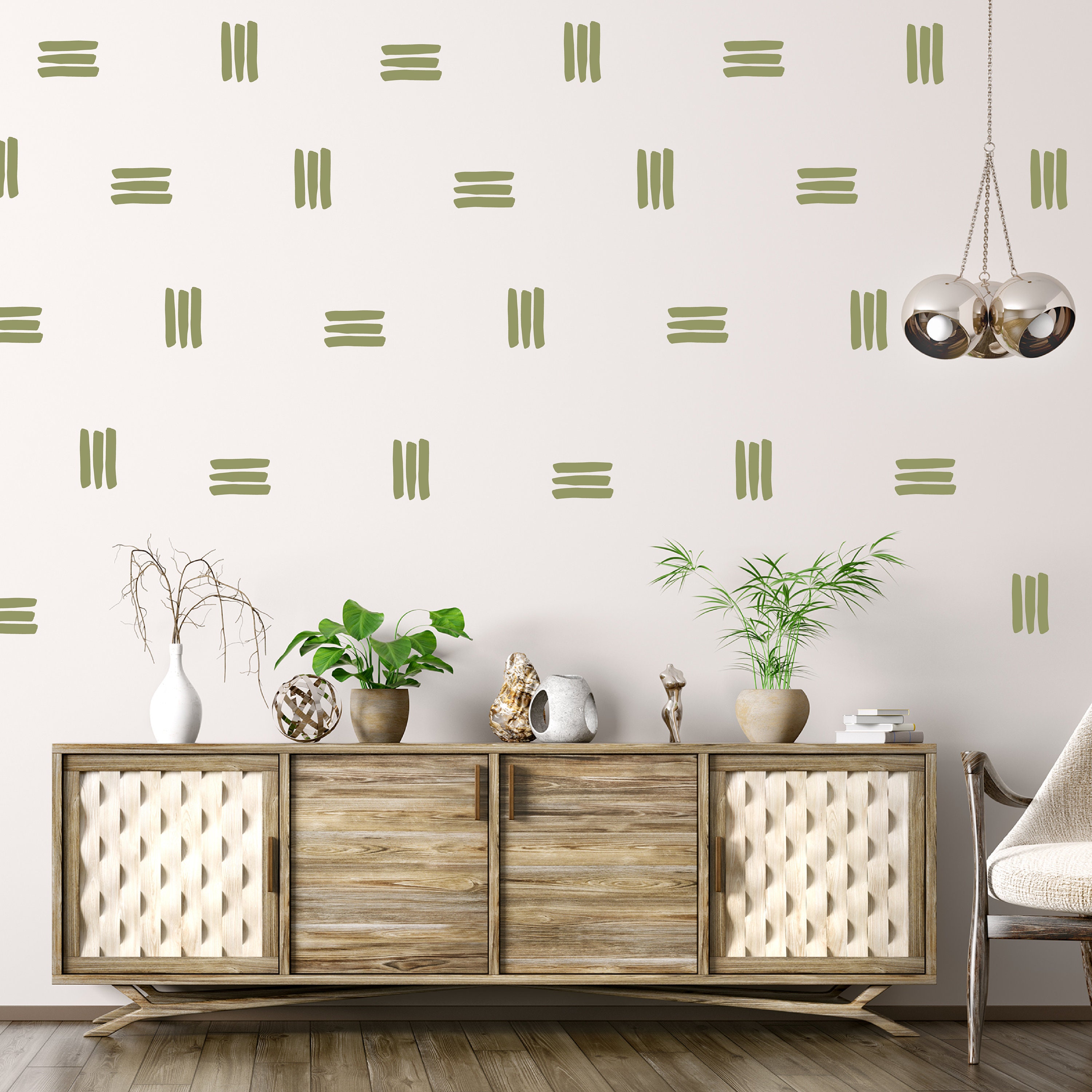 Wall Décor Wall Decals & Murals Home & Living Brush Line Wall Decal ...