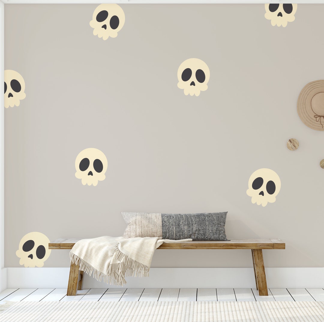 Skull Decals, Halloween Decor – Set of 9 - Etsy
