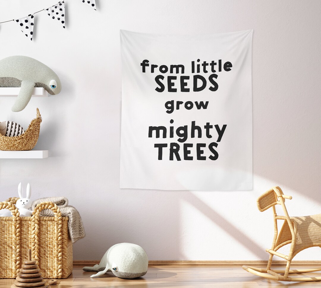 Seeds and Trees Tapestry, Wall Decor, Banner - Etsy