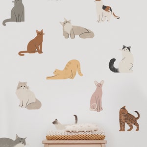 Cats Decal, Cat Decal, Kitty Decal, Cat Decor, Cat Sticker, Cat Decals ...
