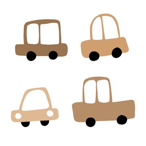Neutral Car Wall Decals, Boho Nursery Decor, Removable Vinyl - Etsy