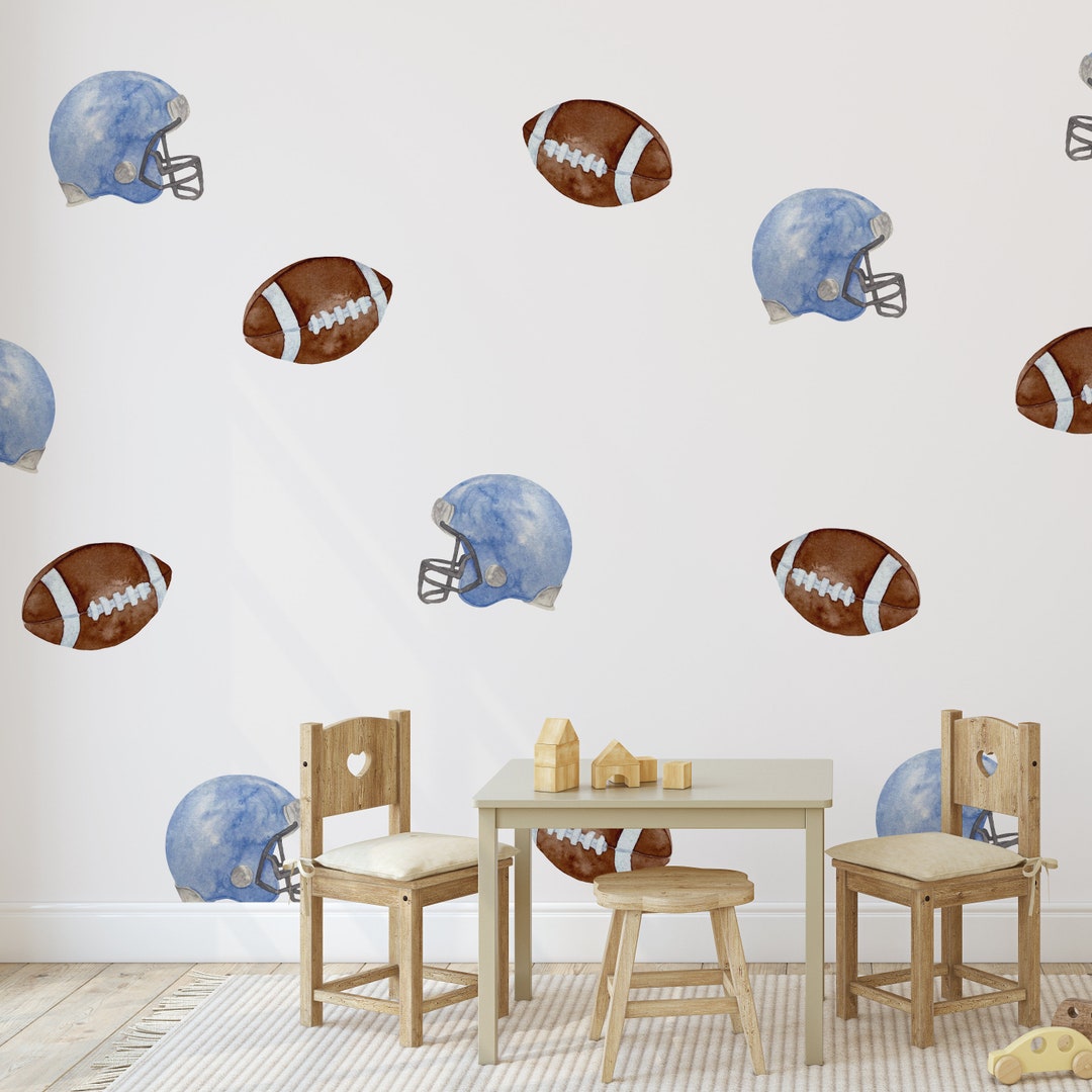 Football Team Blue Decal - Etsy