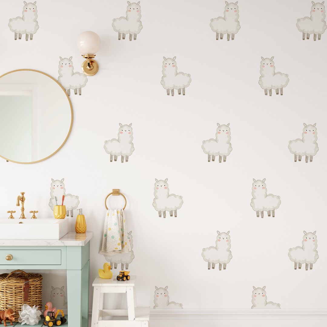 Cute Llama Wall Decal, Removable Vinyl Decor - Etsy