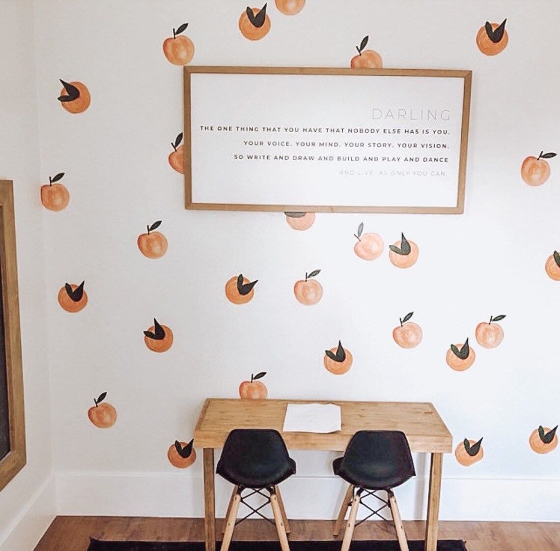 Peaches Decal Peach Decal Peach Wall Sticker Peach Decals - Etsy