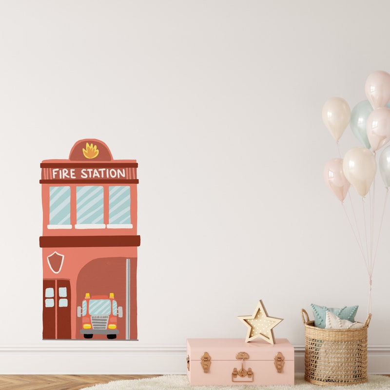 Fire Station Decal - Etsy