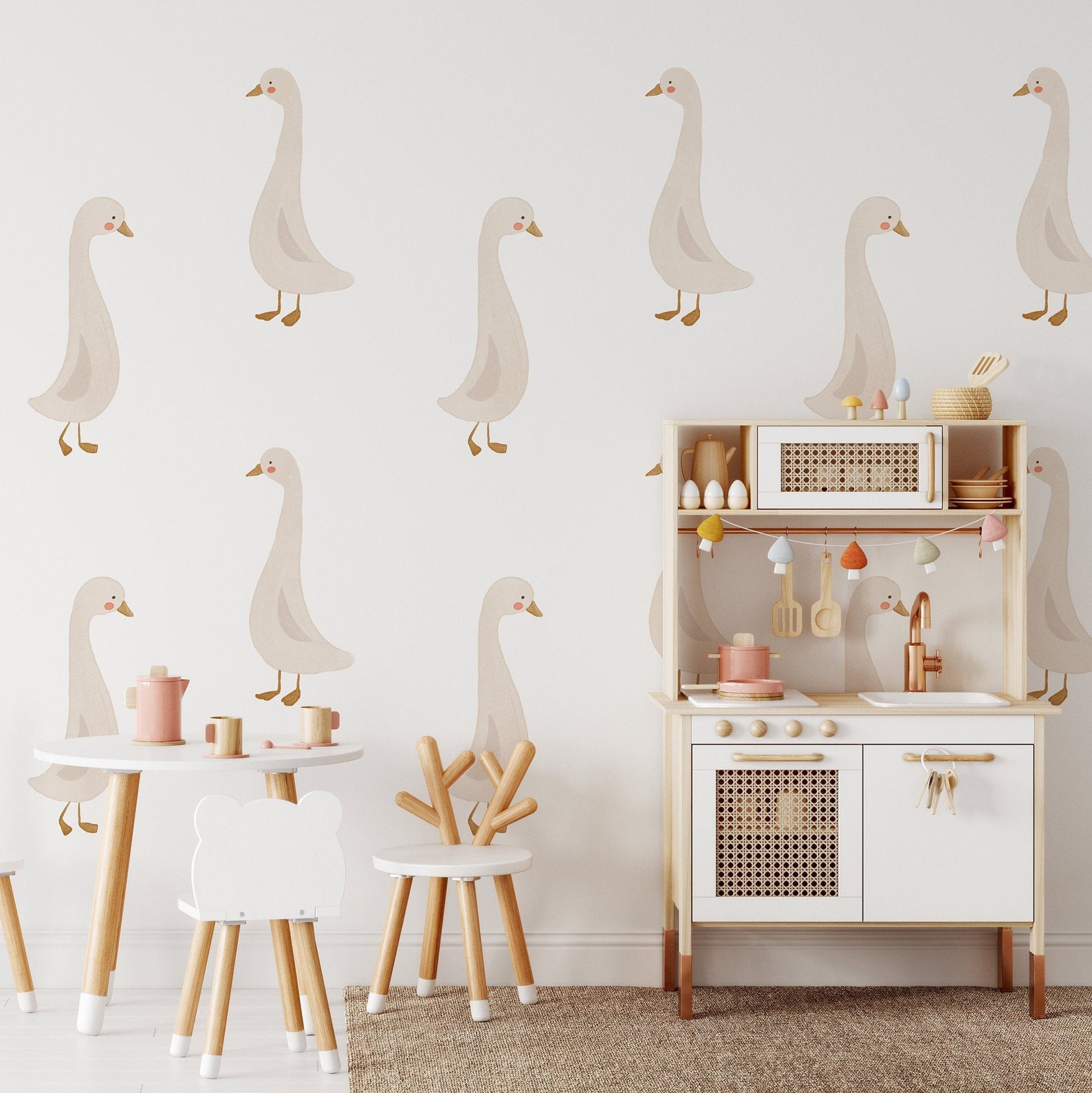 Goose Decal, Goose Decals, Goose Wall Sticker, Animal Decals, Cute ...