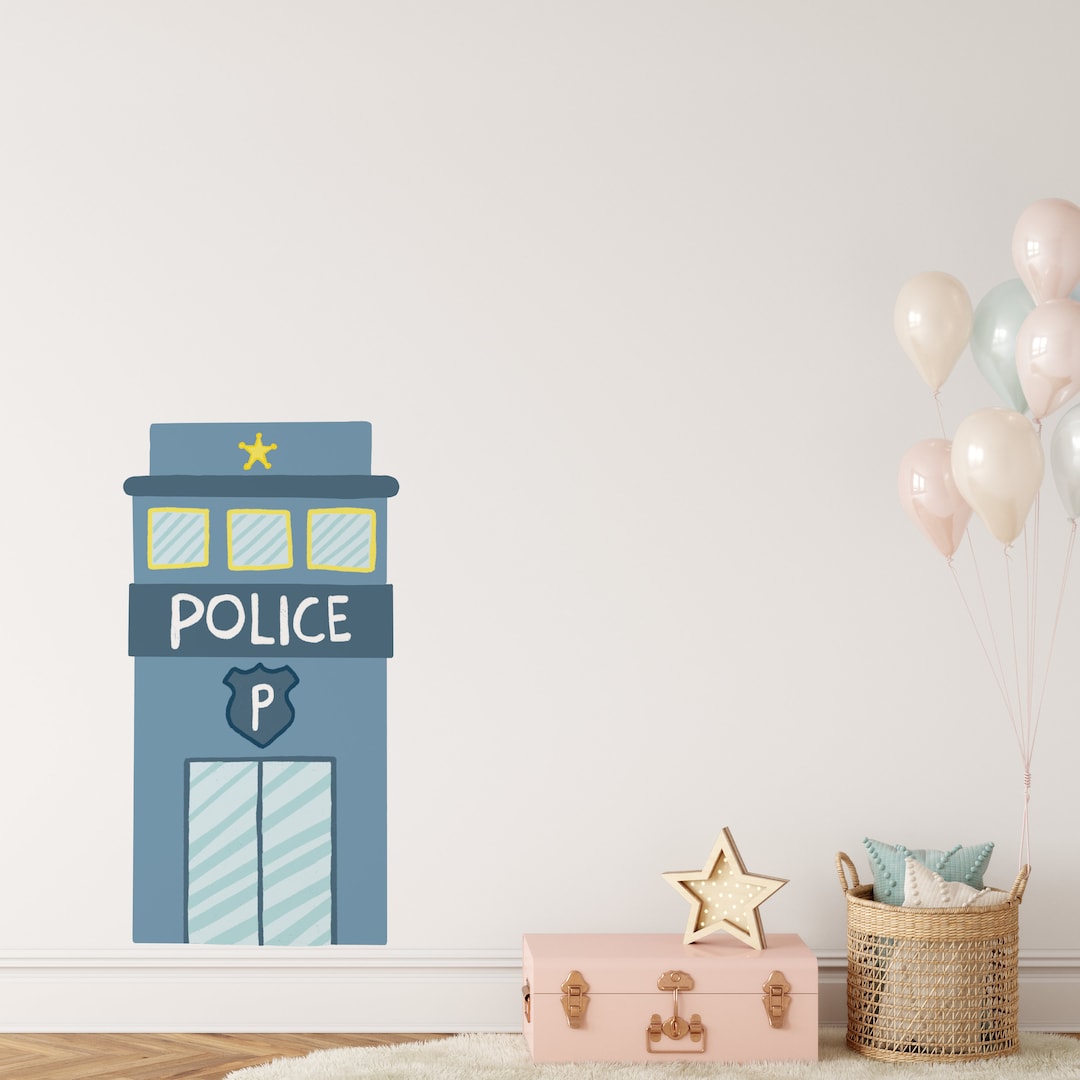 Police Decal, Pretend Play Decal, Pretend Play Wall Sticker, Police ...