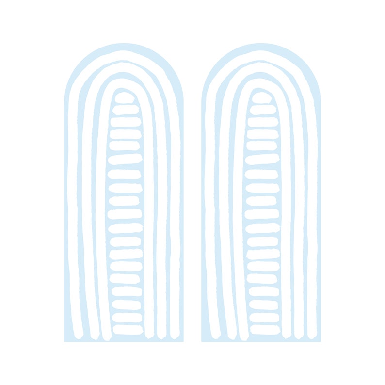 Double Arch Decal Set Rainbow - Etsy