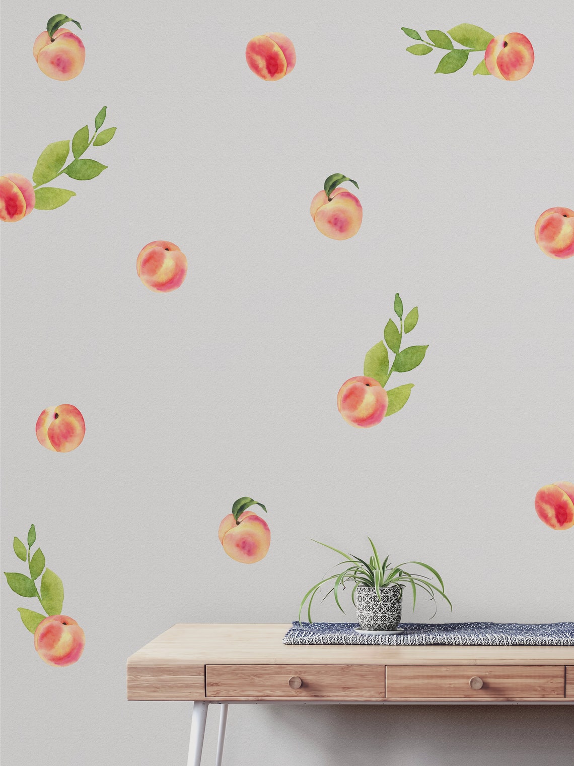 Watercolor Peaches Decal Peach Decal Peach Wall Sticker - Etsy