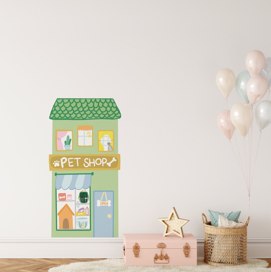 Pet Shop Decal, Pretend Play, Playroom Decoration - Etsy