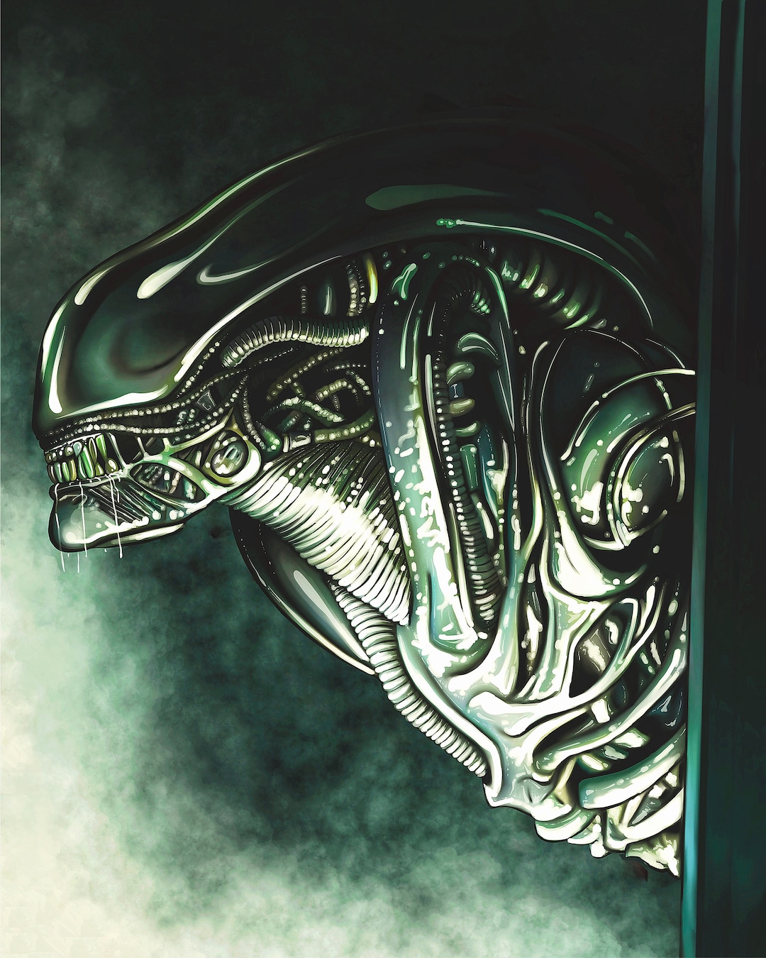 Holographic Alien/xenomorph/aliens Horror Movies/h.r. - Etsy