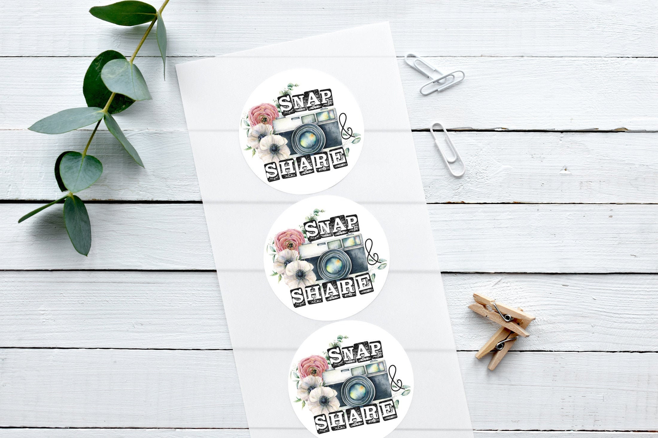 Snap and Share Stickers / Packaging Stickers / Instagram | Etsy