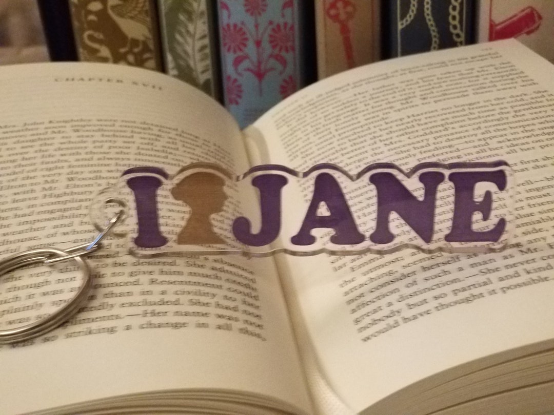 Jane Austen Acrylic Keychain - Etsy