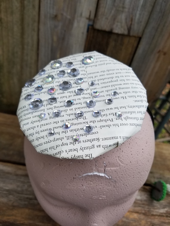 Sparkling Book Page Cocktail Hat Church Mother's Day | Etsy