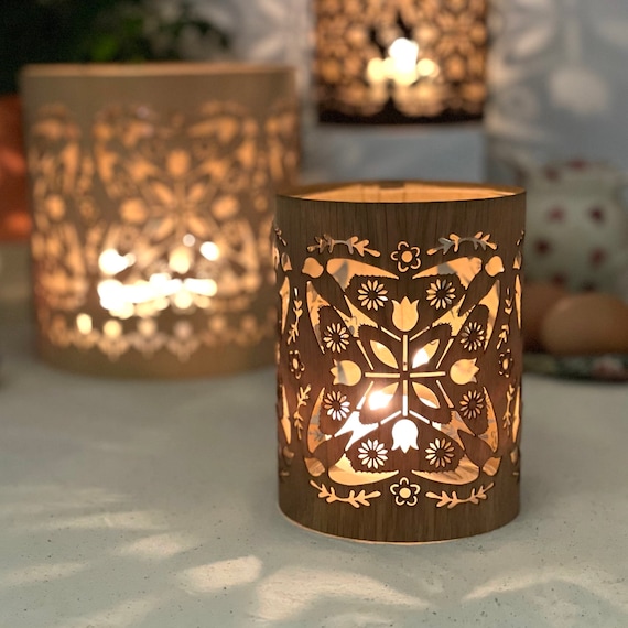 Spring Theme Lantern With Tulips and Swallows for Home Bird | Etsy