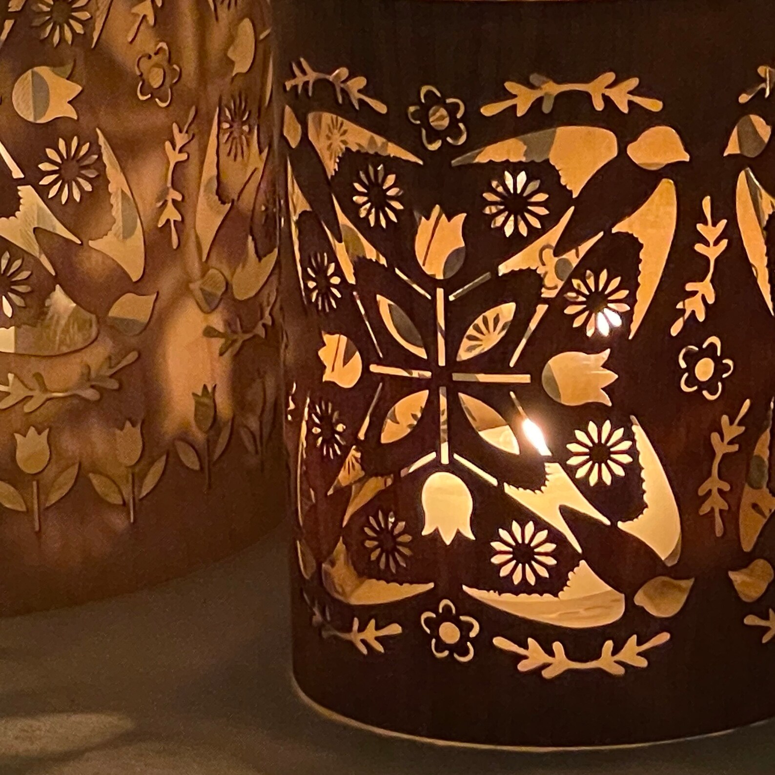 Spring Theme Lantern With Tulips and Swallows for Home Bird | Etsy