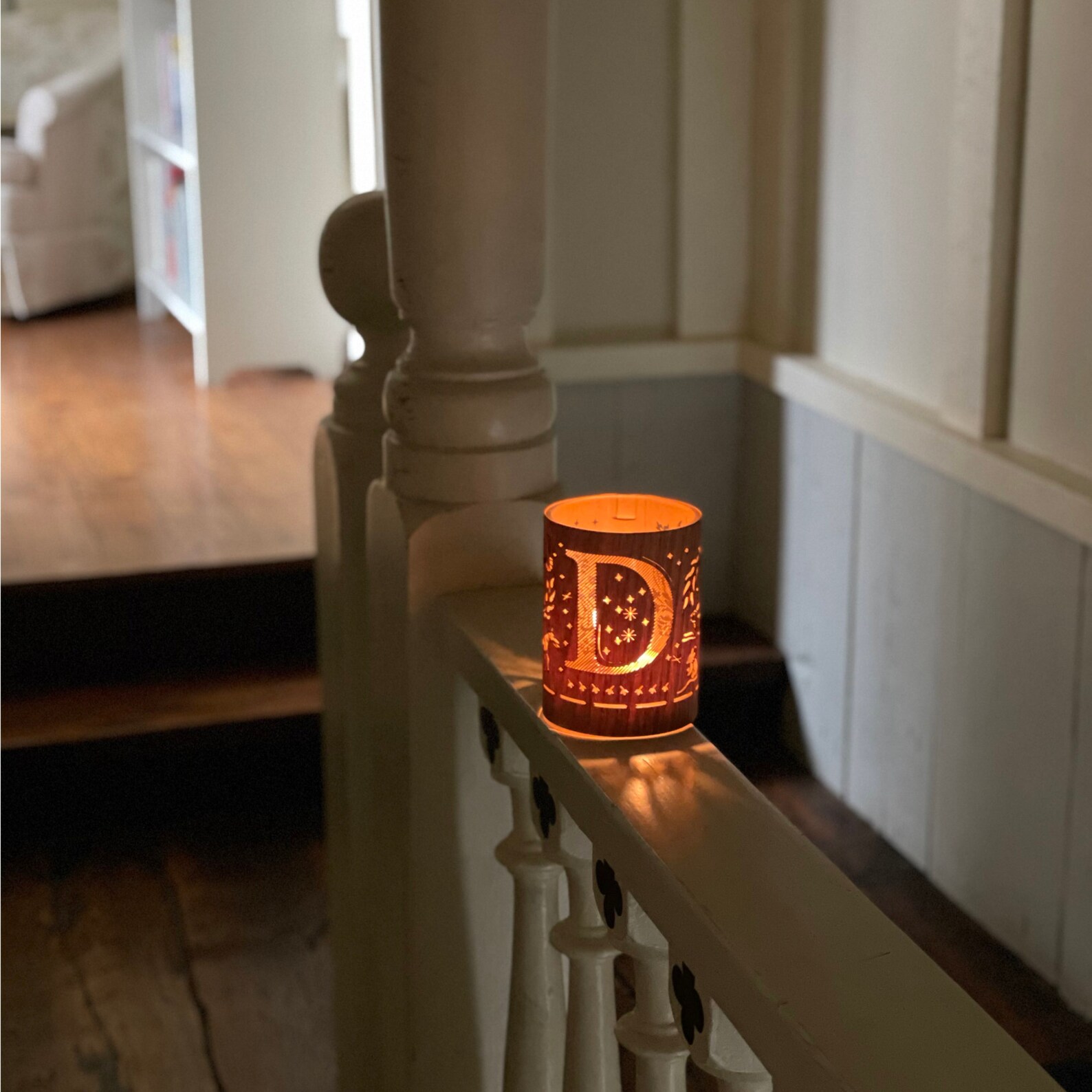 Personalized Letter D Candle Holder and Centerpiece Lantern Made of ...