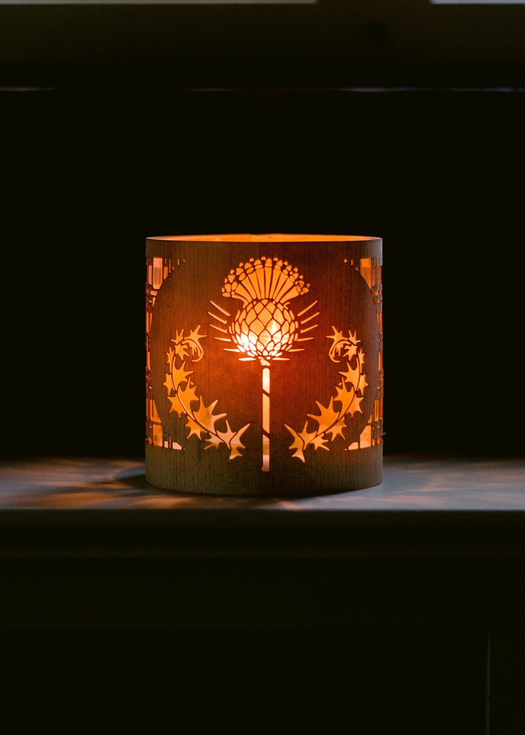 Thistle Art Lantern and Outlander Gift Candle Centerpiece and Holder as ...