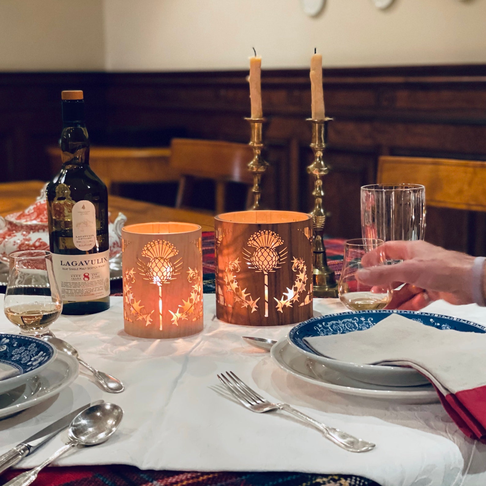 Thistle Art Lantern and Outlander Gift Candle Centerpiece and Holder as ...
