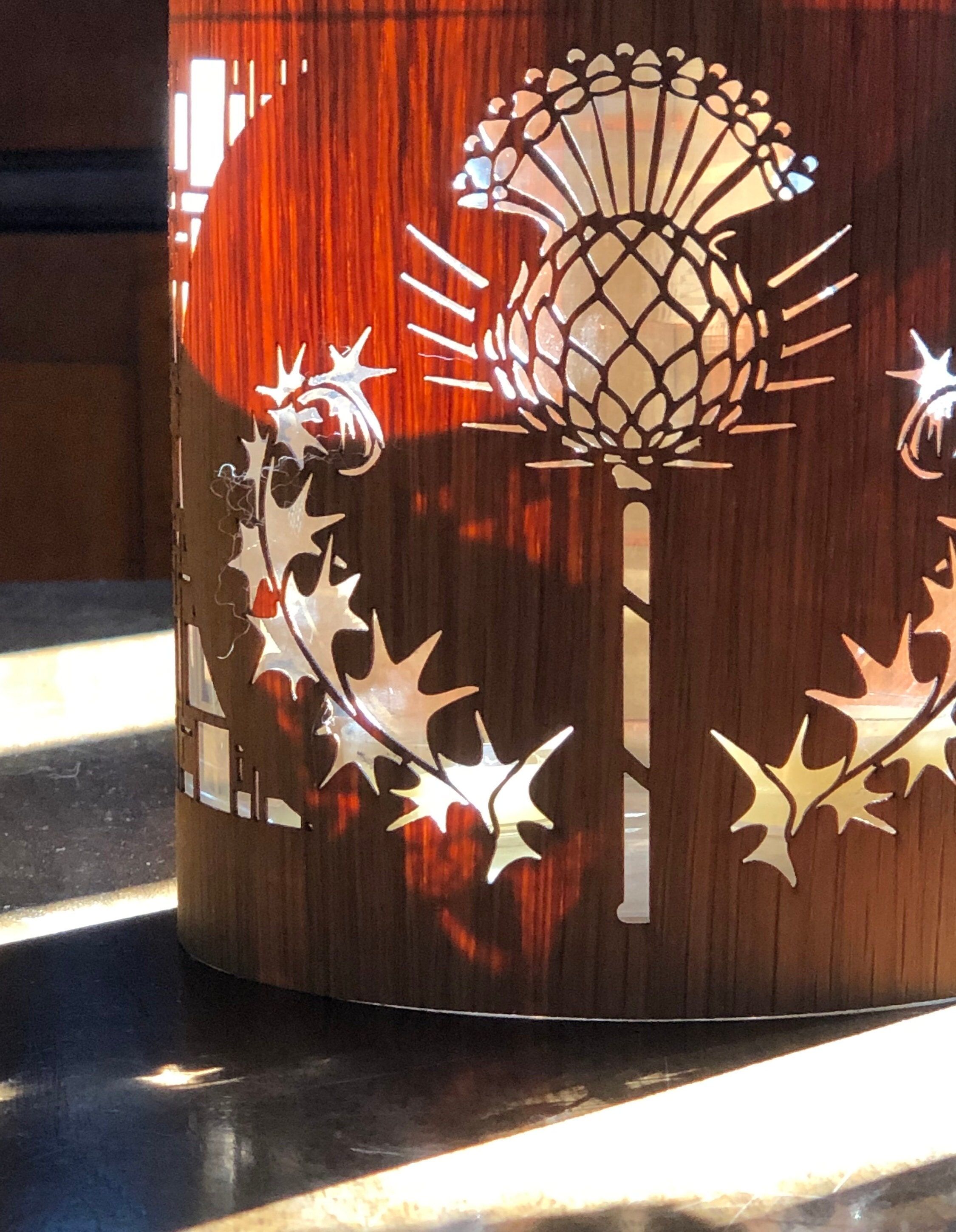 Thistle Art Lantern and Outlander Gift Candle Centerpiece and Holder as ...