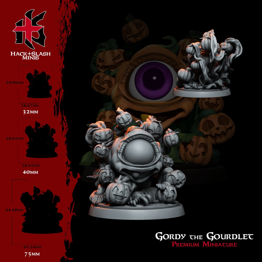 Gordy the Gourdlette Miniature: Unpainted Gourd Monster Model - Etsy