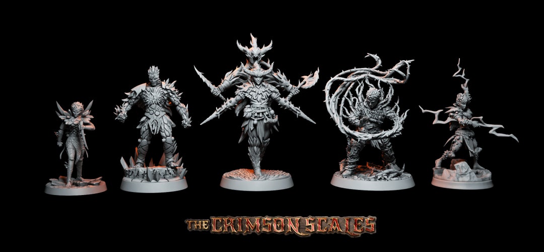 Crimson Scales Trail of Ashes (6 Miniatures Total) Fanmade Expansion ...