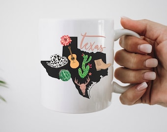 Texas Coffee Mug - Etsy