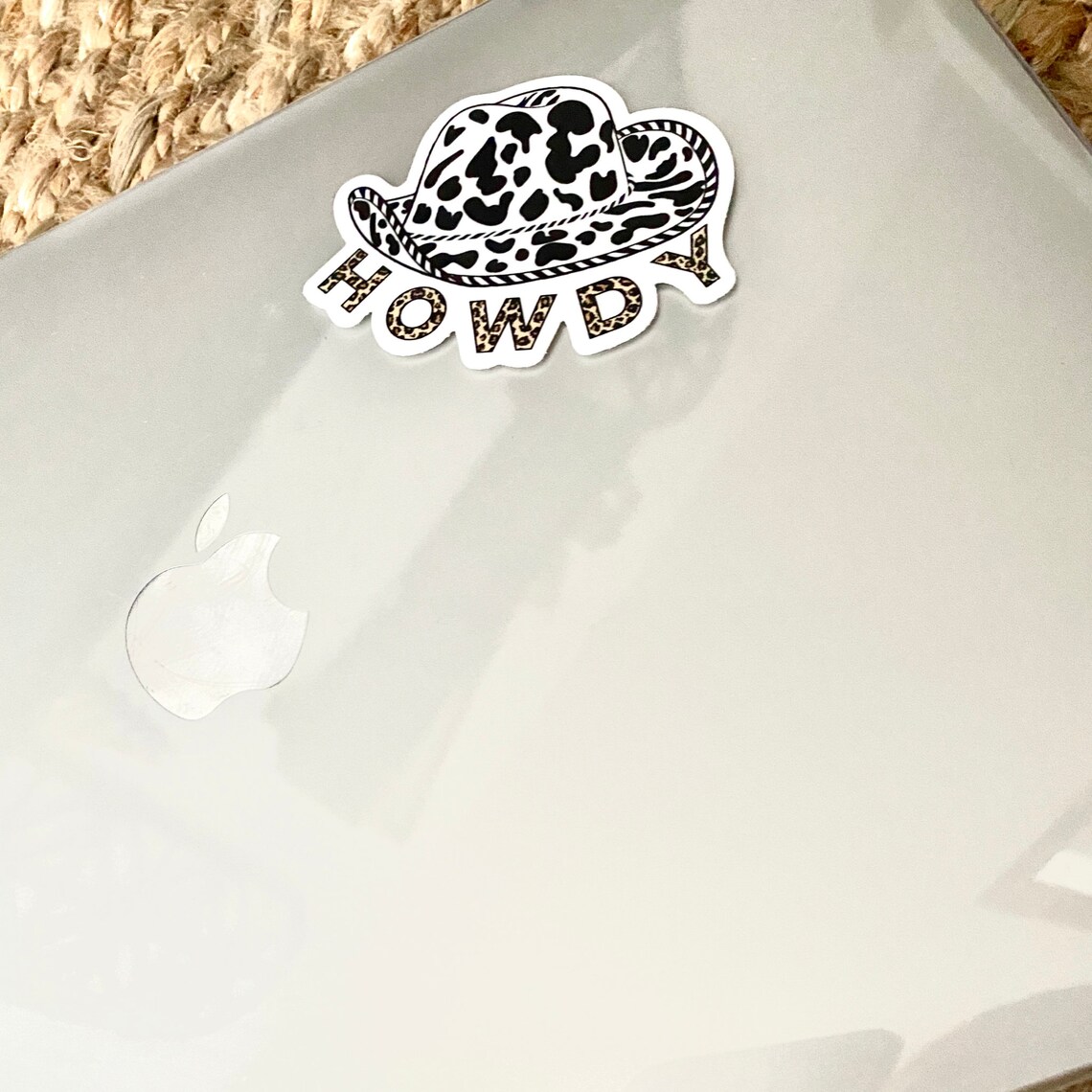 Cow Print Cowgirl Hat Sticker Western Sticker Cowgirl | Etsy