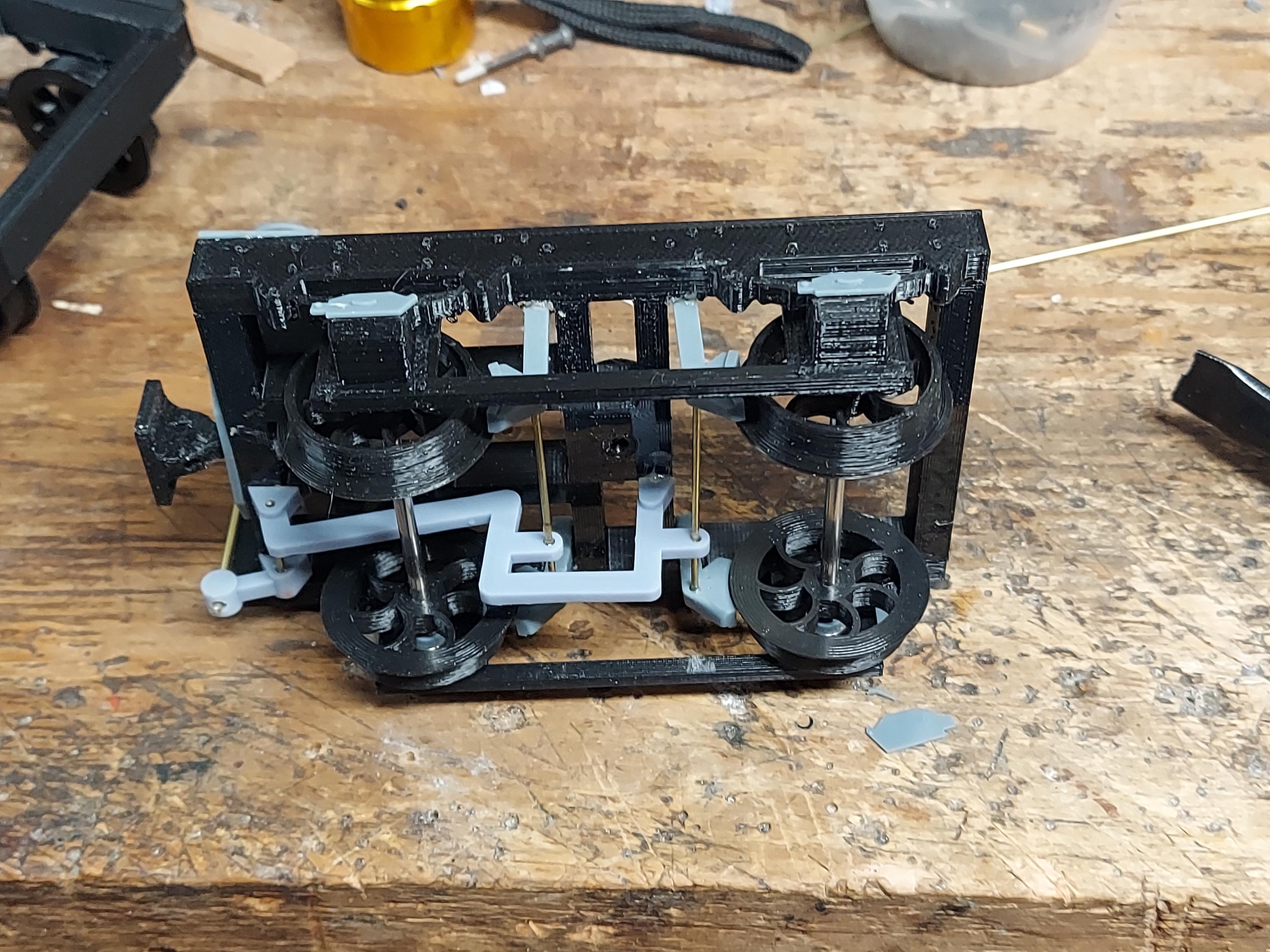 NEW 7/8ths 1:13.7 3D Printed WDLR Class D Wood Version Bogie W/bearings ...