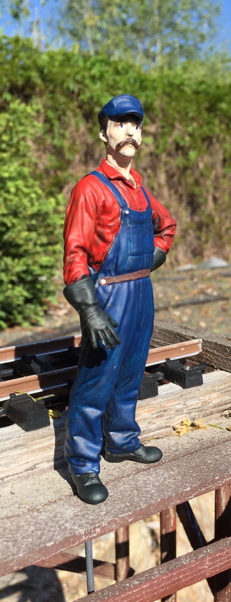 Unpainted 20.3 Scale Lifelike Model Train Engineer Figure for G Scale ...