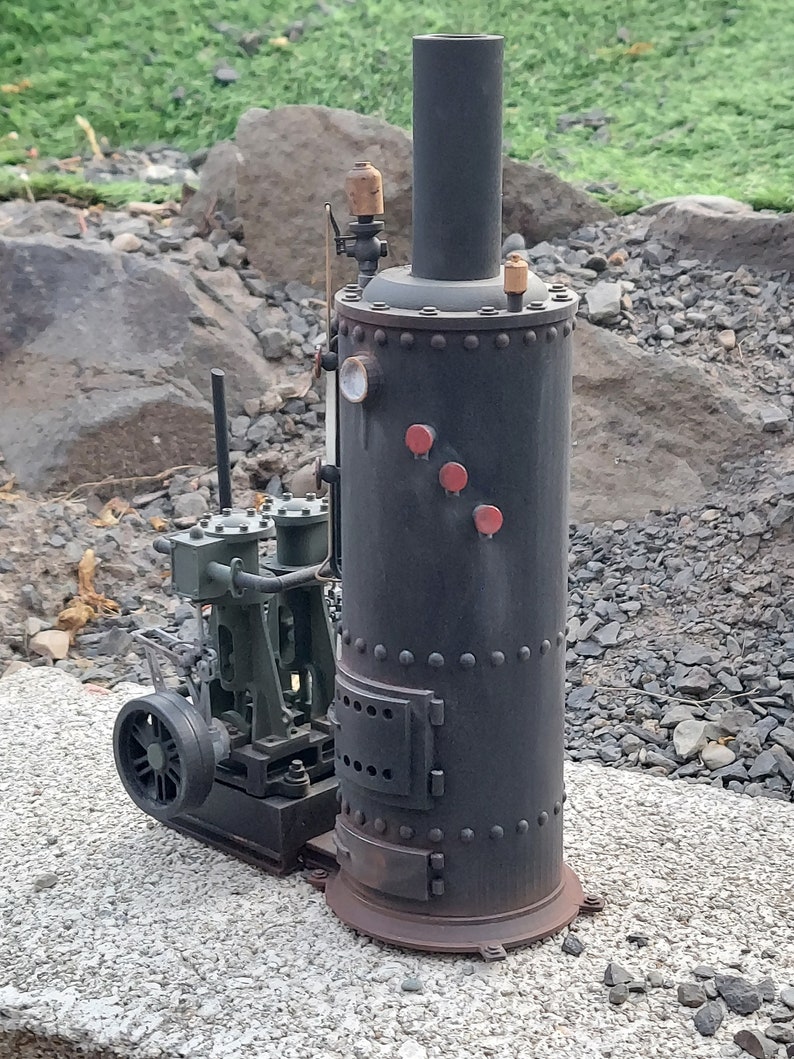 G Scale 3D Printed Vertical Stationary Two Cylinder Steam Engine - Etsy