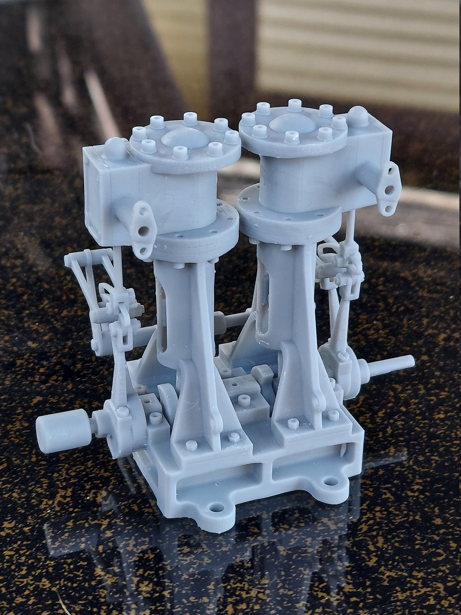 7/8ths 1:13.7 3D Printed Vertical Two Cylinder Steam Engine With ...