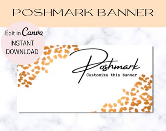 Poshmark Header Editable Poshmark Banner Customize Add | Etsy