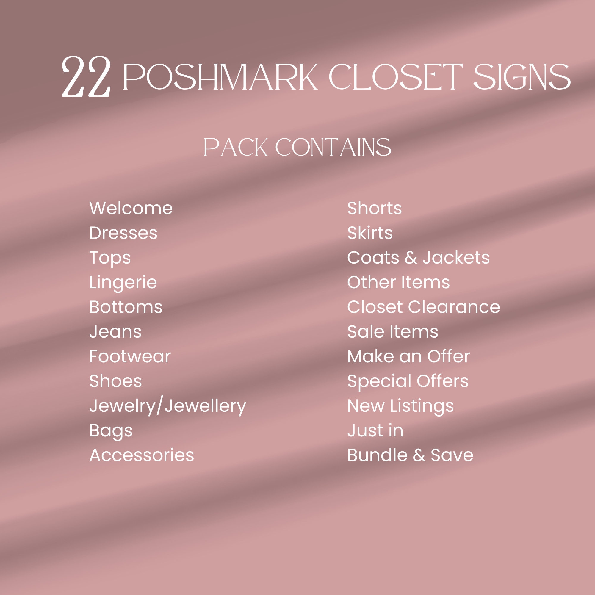 Pink Sparkle-effect Poshmark Closet Signs | Poshmark Reseller Shop ...