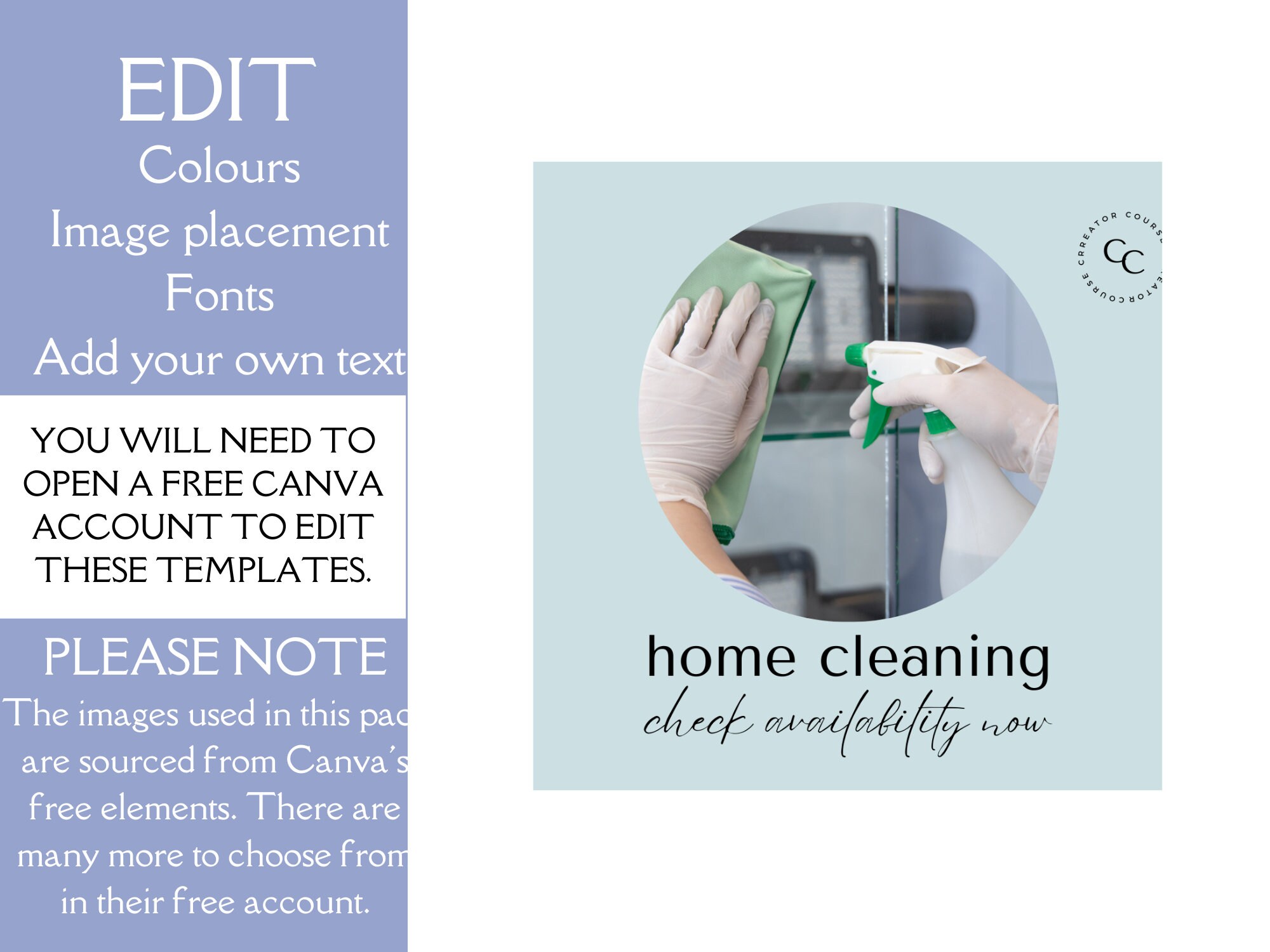 Instagram Post Template Canva Cleaning Business, Cleaners Social Media ...