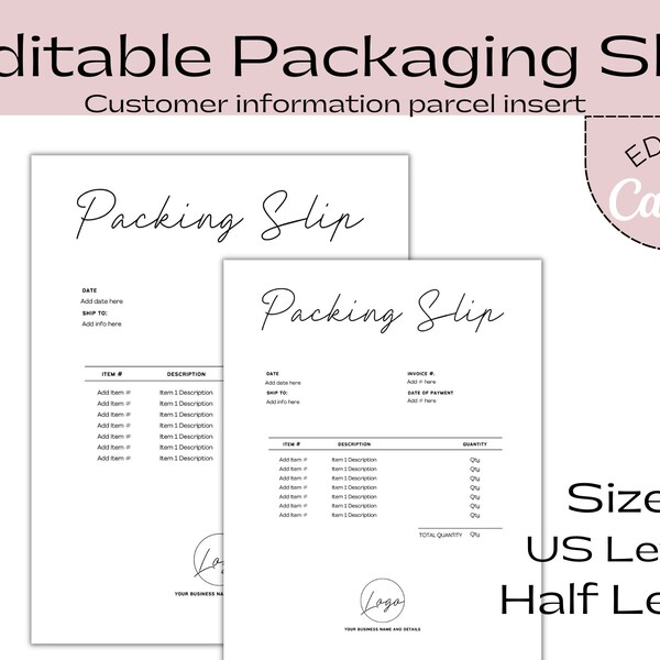 Order Slip Template - Etsy