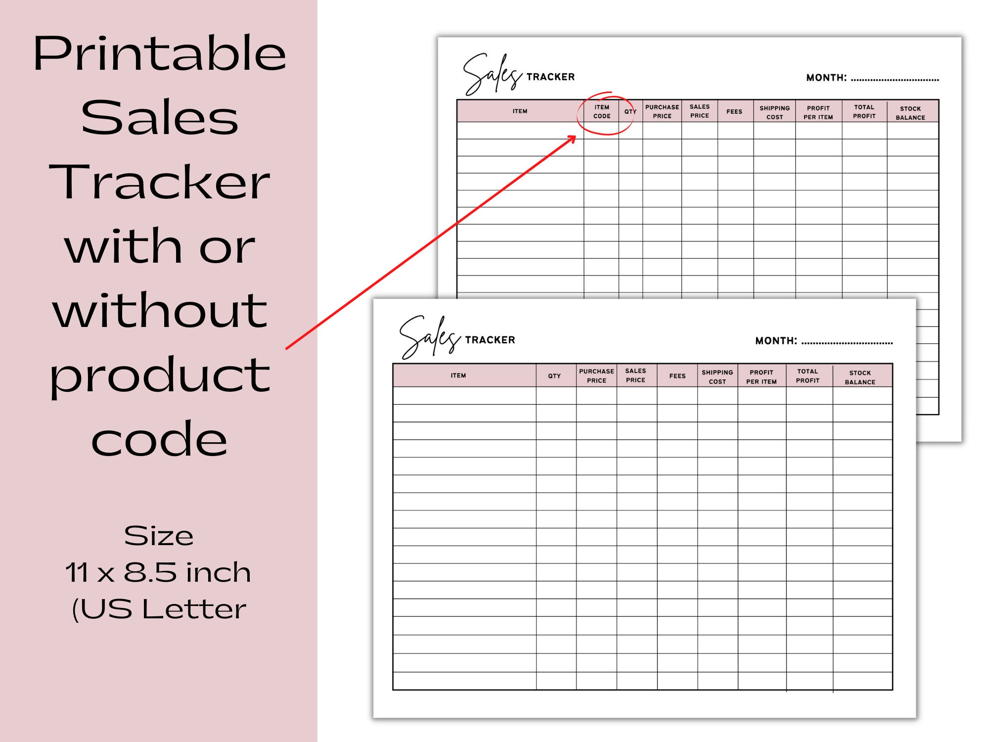 Sales Tracker Printable, Order Tracker Template, Sales Management ...