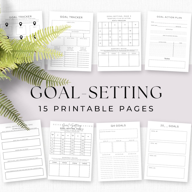 Printable PDF Goal Setting Worksheet, Goal Planning Resources for ... Printable PDF Goal Setting Worksheet, Goal Planning Resources for ...