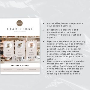 Candle Maker Business Flyers, Candle Business Advertising, Candle Craft ...