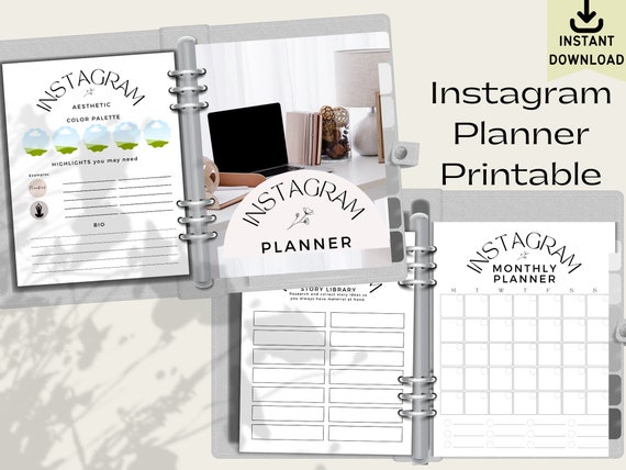 Instagram Planner Printable Post Planner Social Media - Etsy
