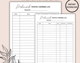 Poshmark Inventory Printable Instant Download Reseller | Etsy