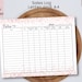 Pink Glitter Editable Sales Log Template, Sale and Purchase Inventory ...