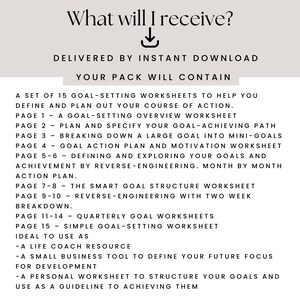 Printable PDF Goal Setting Worksheet, Goal Planning Resources for ...